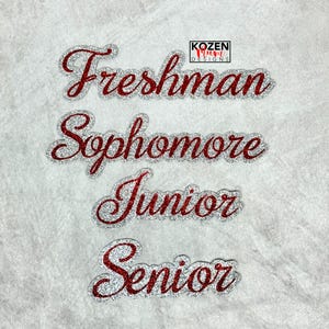 Custom Class Die Cut Sweet Pea Font: Freshman, Sophomore, Junior ...