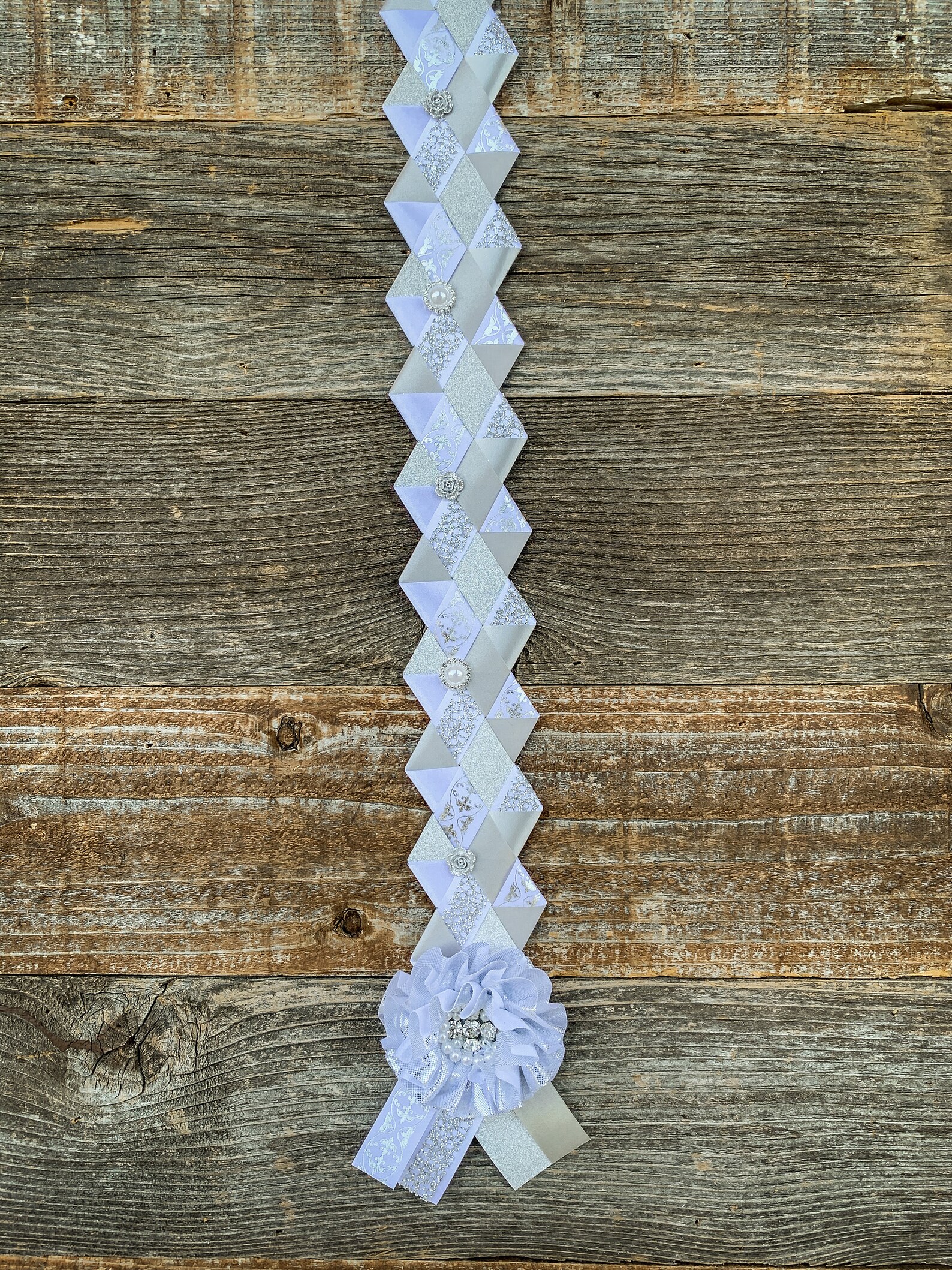 SILVER Fancy Victory Braid for Homecoming Mum With Custom - Etsy