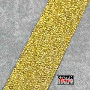 3 Yards Gold Striped Diamond Dust Ribbon 1 3/8 Wide to Make Braids, for ...