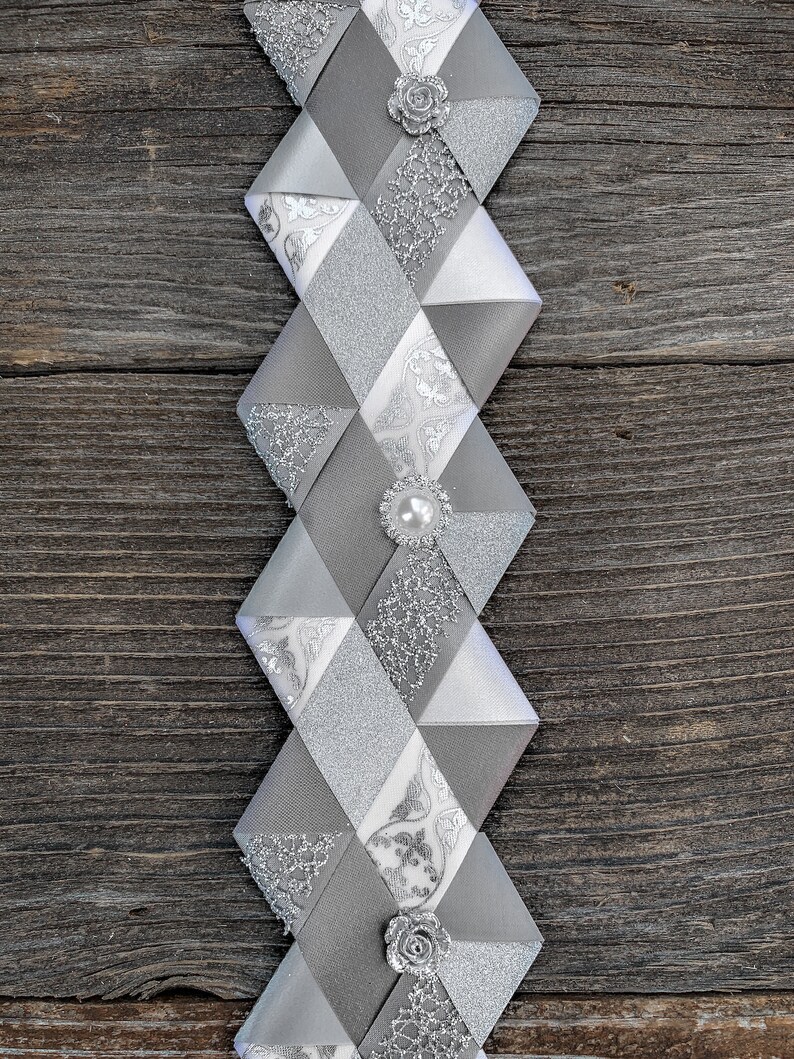 SILVER Fancy Victory Braid for Homecoming Mum With Custom - Etsy