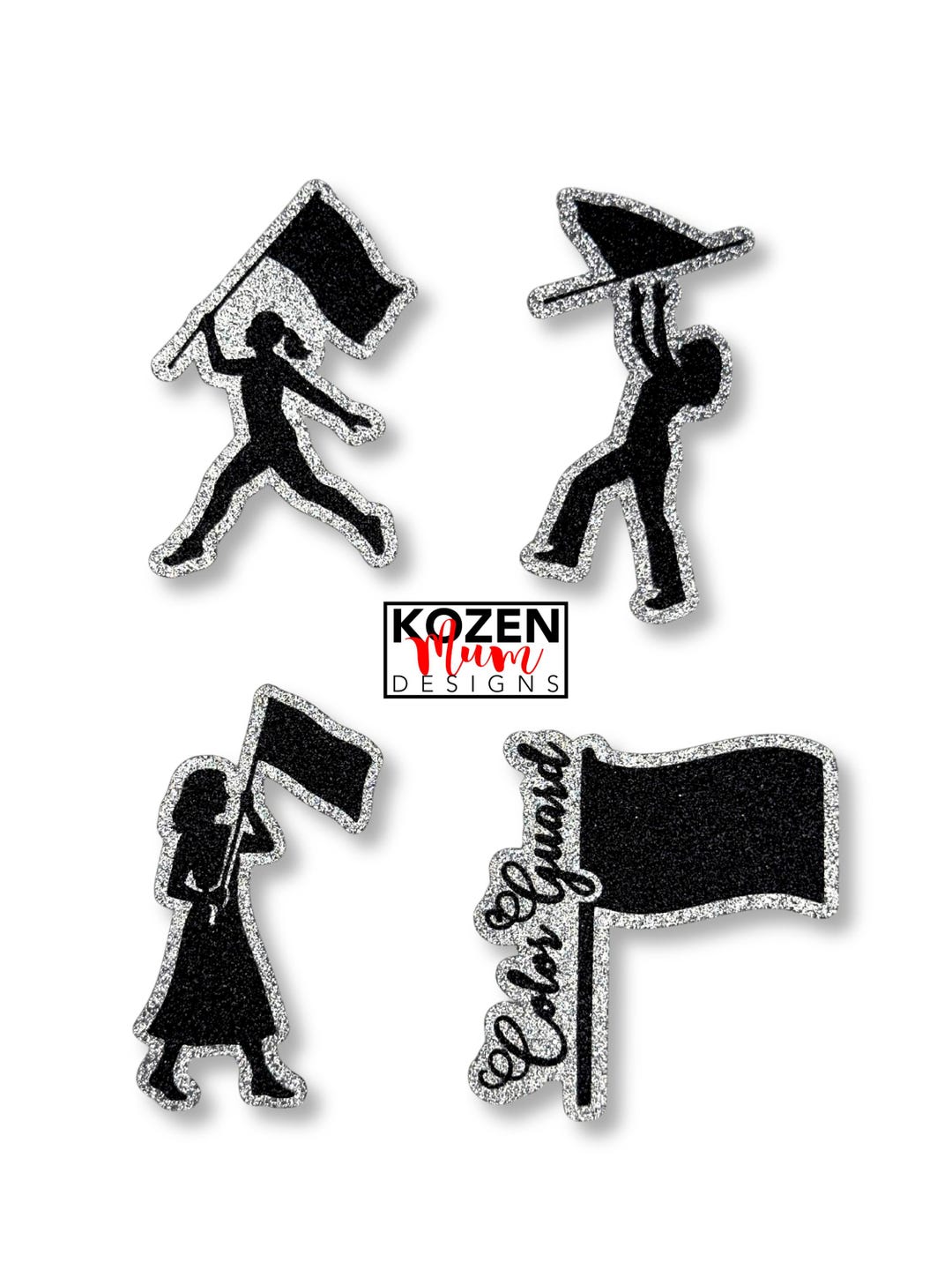 Color Guard Glitter Paper Cut Out Scrapbook Decoration, Homecoming Mums ...