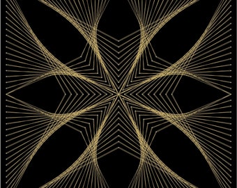 Geometric String Art Pattern - Etsy