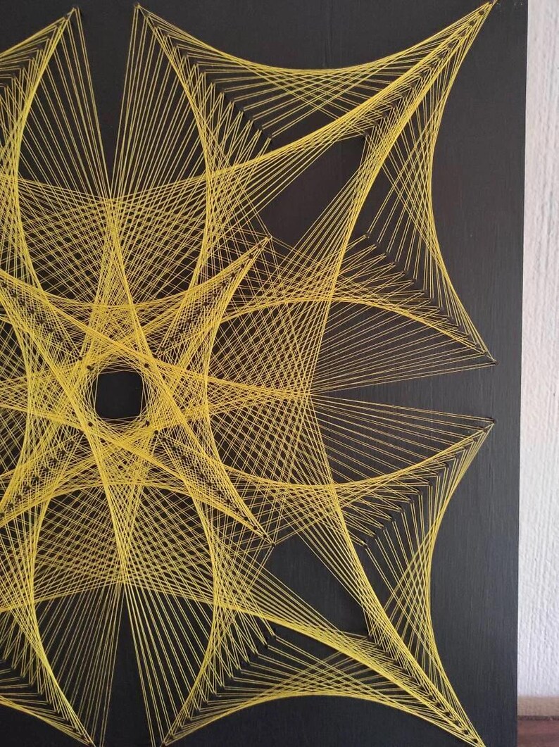 String Art Mandala: Geometric Wall Decor - Etsy