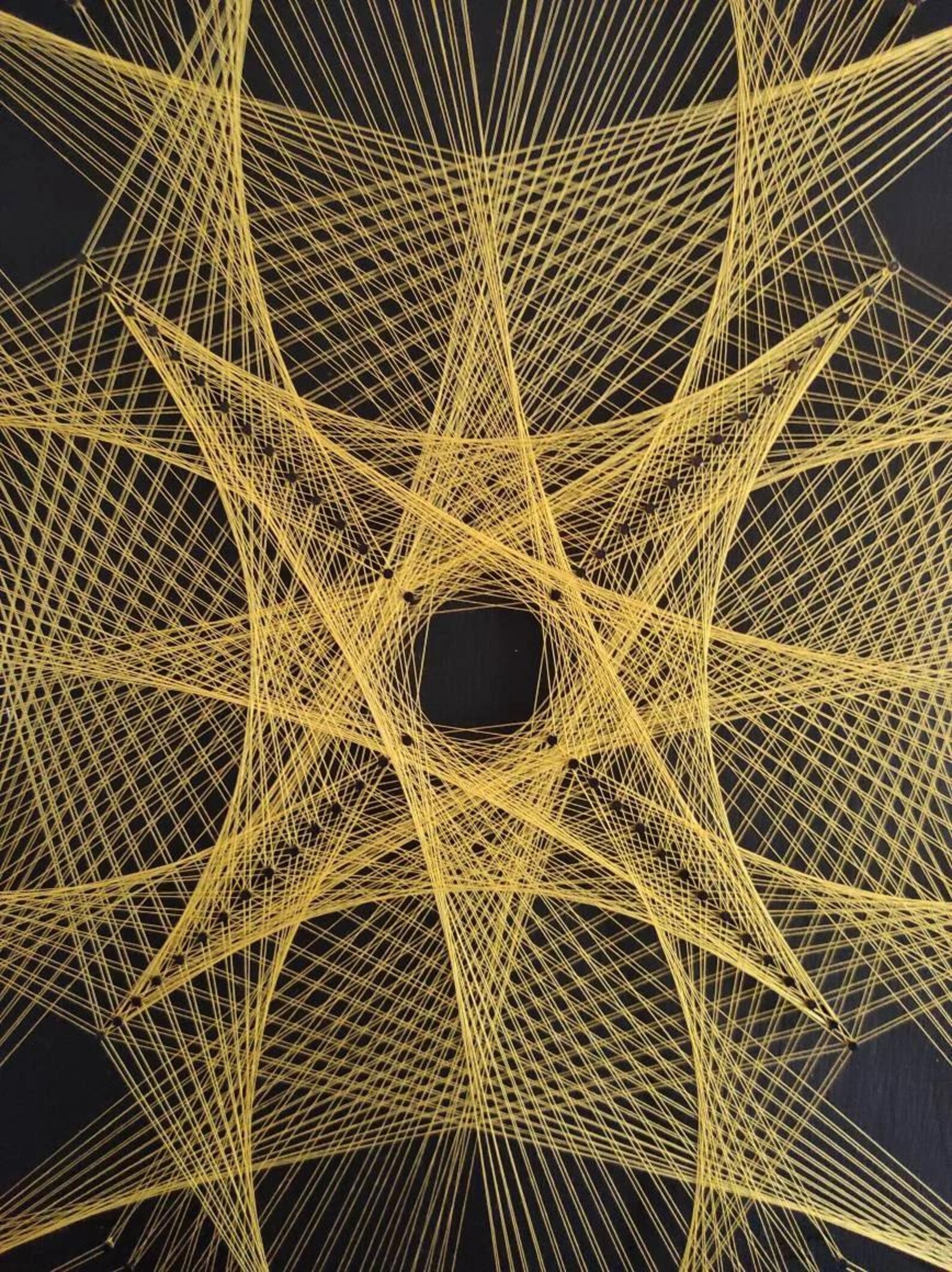 String Art Mandala: Geometric Wall Decor - Etsy