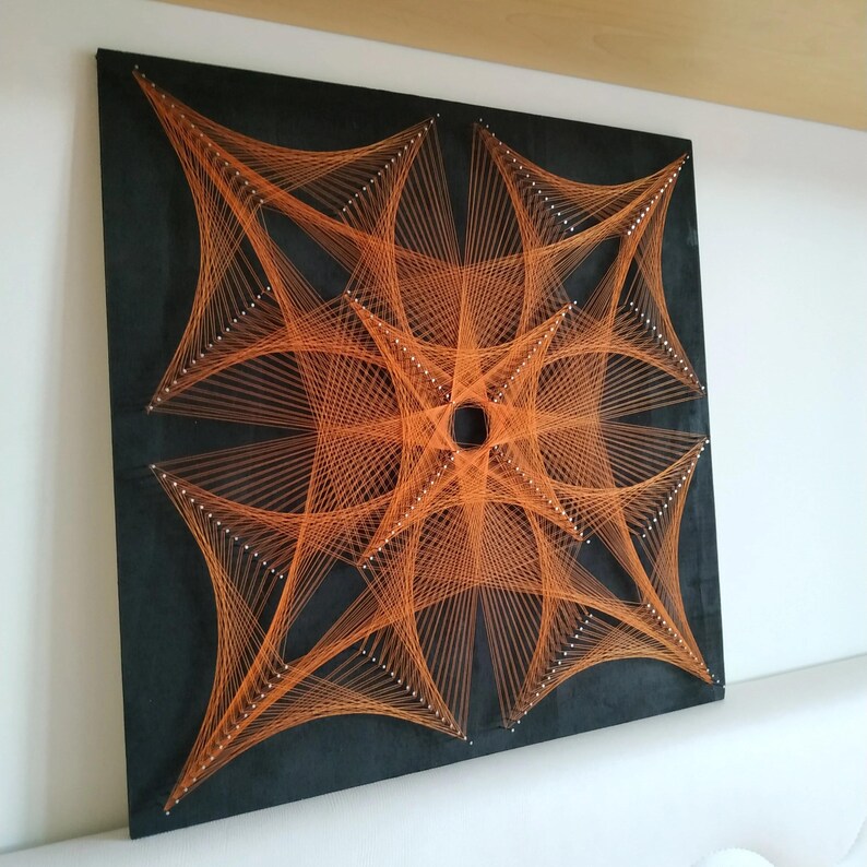 String Art Mandala: Geometric Wall Decor - Etsy
