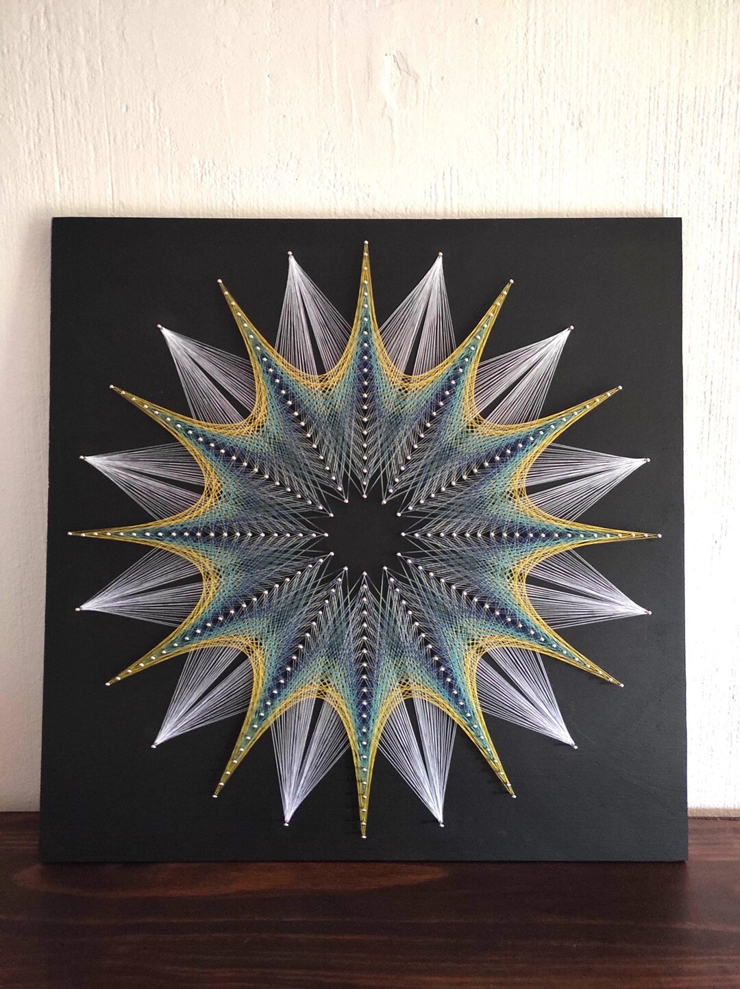 North Star Flower String Art Wall Art String Art Wall Decor Home Decor ...