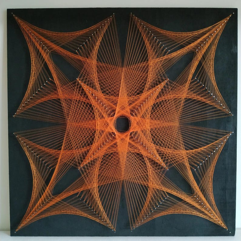 String Art Mandala: Geometric Wall Decor - Etsy