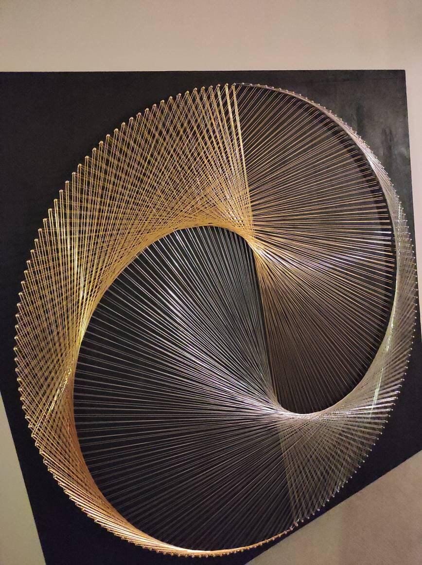 Yin Yang String Art Wall Art String Art Wall Decor Home Decor Office ...