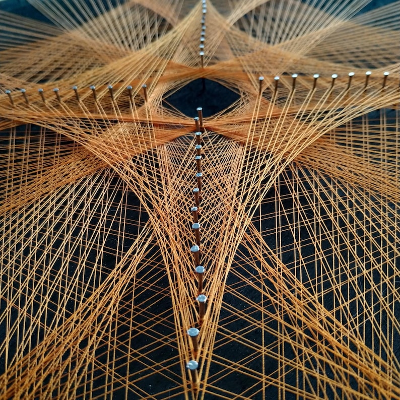 String Art Mandala: Geometric Wall Decor - Etsy