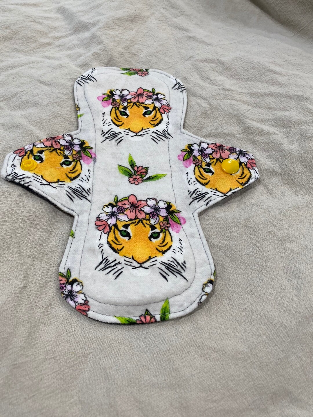 Tigers With Crowns, Wide Gusset, Reusable Pads, Cloth Pad, Period Pad ...