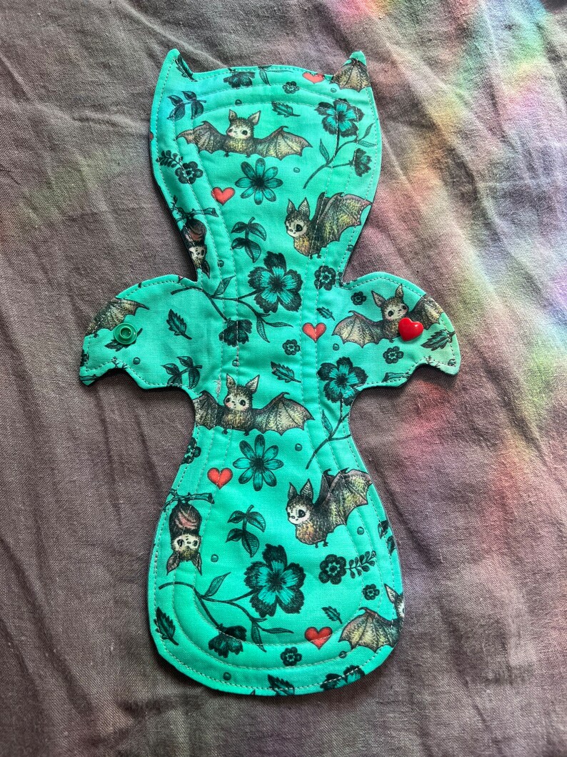 Teal Bat Garden Cotton Bat Shaped Pad Reusable Pads Cloth - Etsy