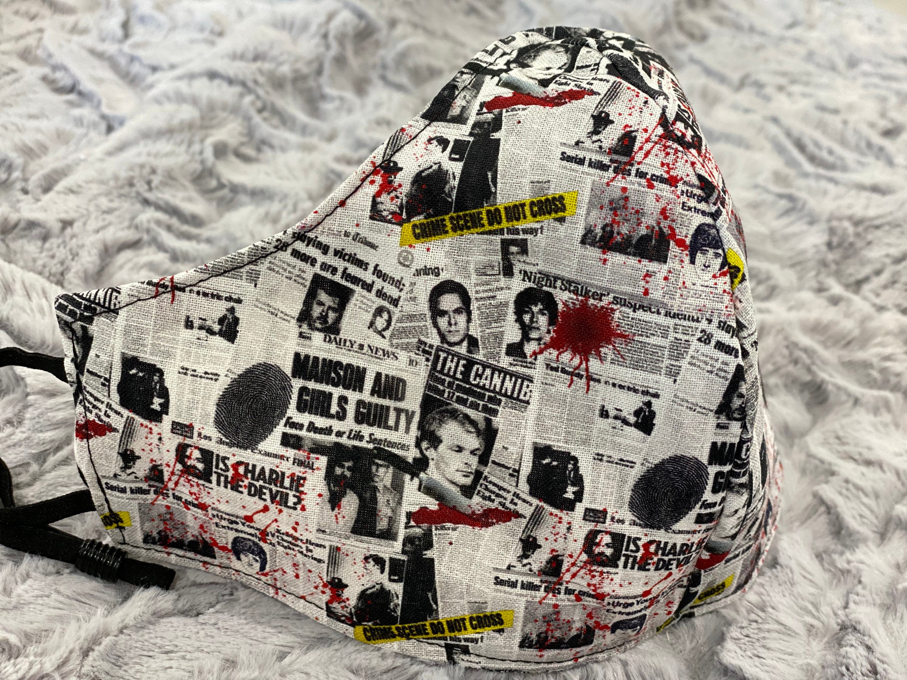 Newspaper headlines true Crime Junkie Murderino Reversible | Etsy