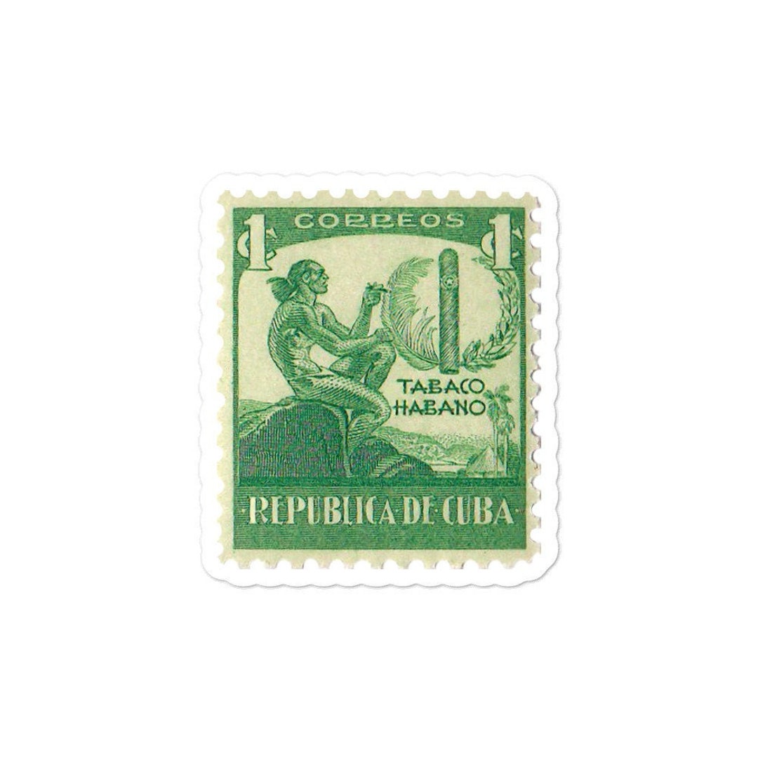 1940s - 1950s Vintage Cuba Cigar Stamp - Bubble-free Stickers - Etsy