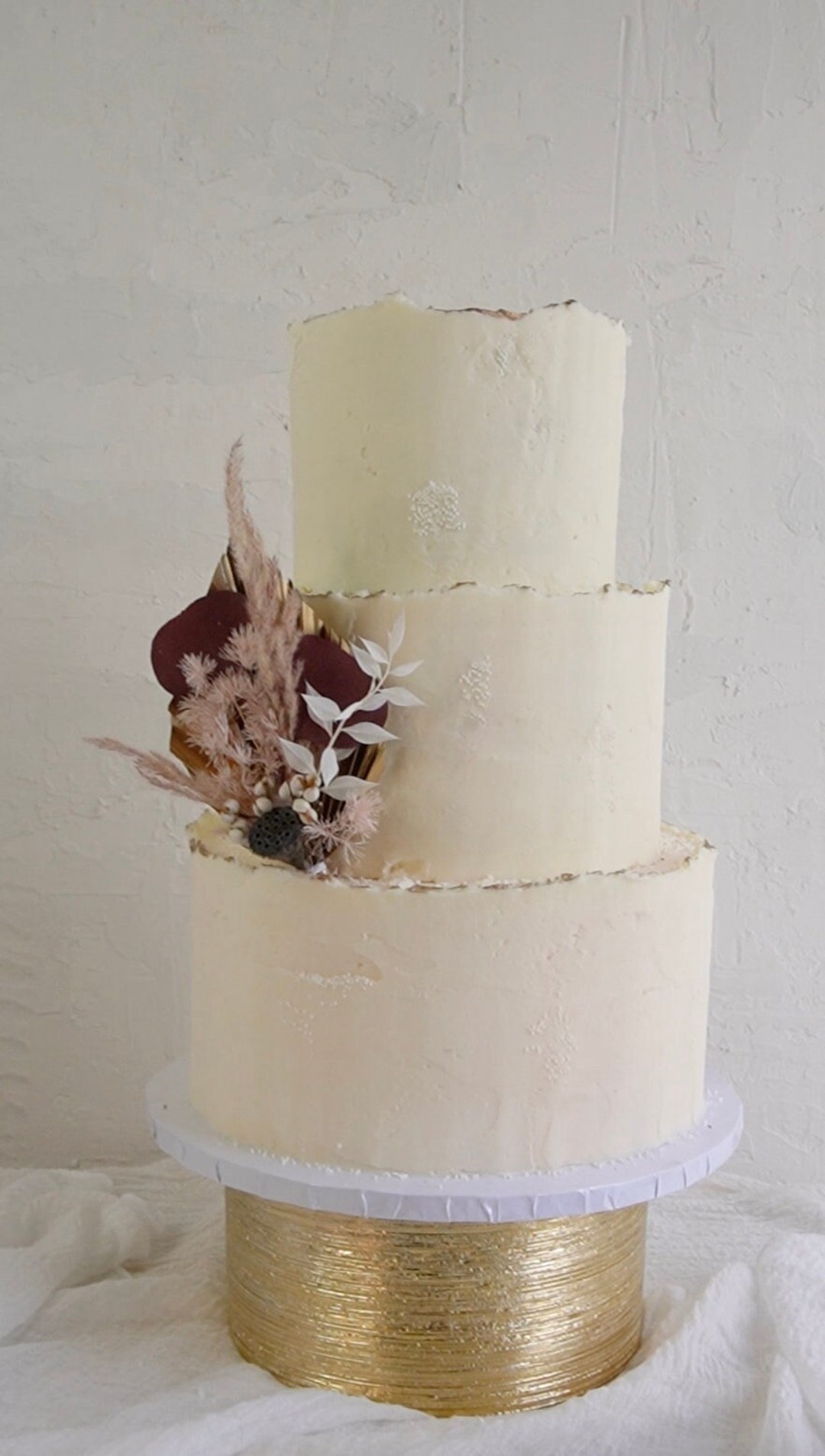 Boho Wedding Cake Topper Dried Floral Cake Topper Boho Wedding Cake ...