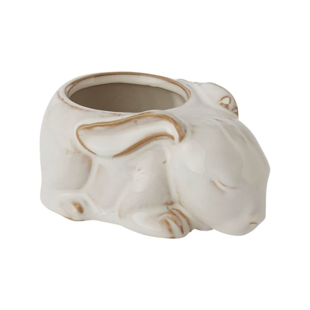 Small Ceramic Bunny Pot Home Decor Ceramic Vase Rabbit Vase Desk Decor ...