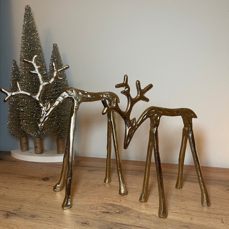 Gold Reindeer Decor - Etsy