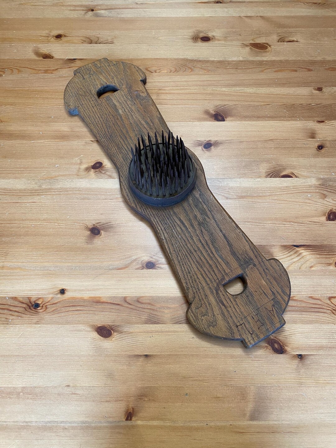 Antique 1842 Flax Carding Comb Hackle: Linen Fiber Tool - Etsy