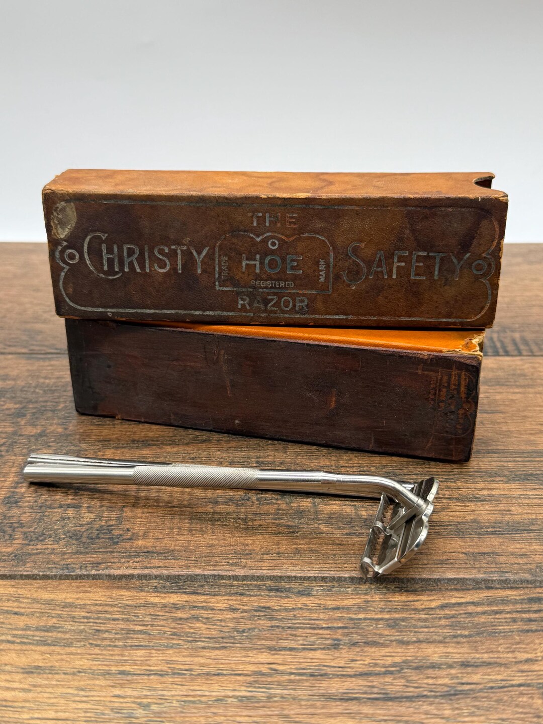 Vintage Christy Hoe Safety Razor Set: 1900s Collectible Grooming With ...