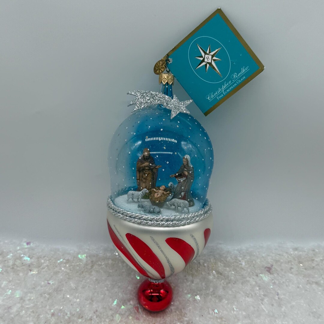 Christopher Radko Nativity Ornament – Italian Hand-blown Glass With Box ...
