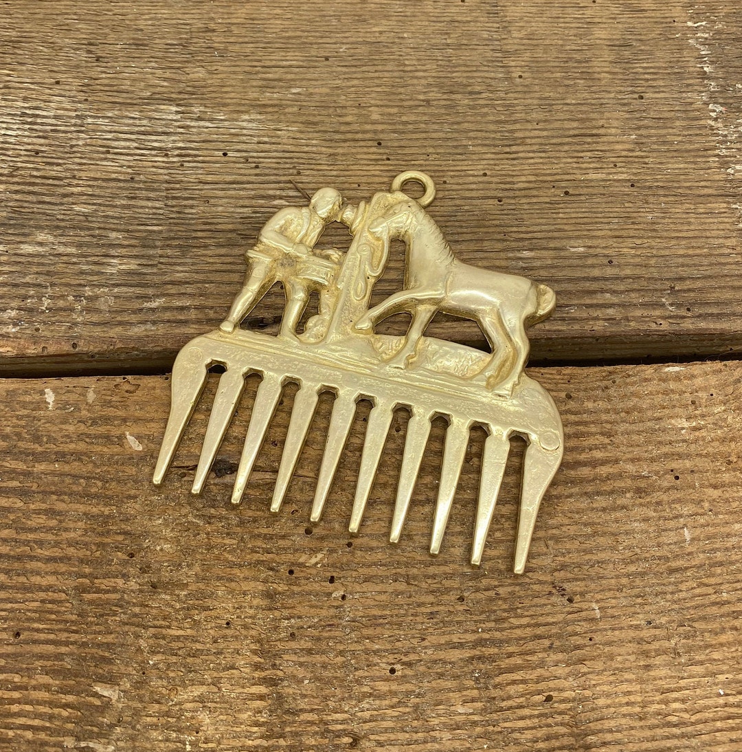 Vintage Brass Harness Ornament Comb - Etsy