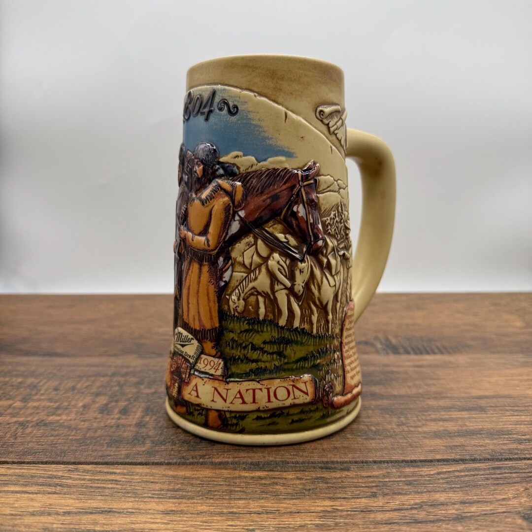 Vintage Miller Genuine Draft Birth of a Nation 1804 Ceramic Beer Stein ...