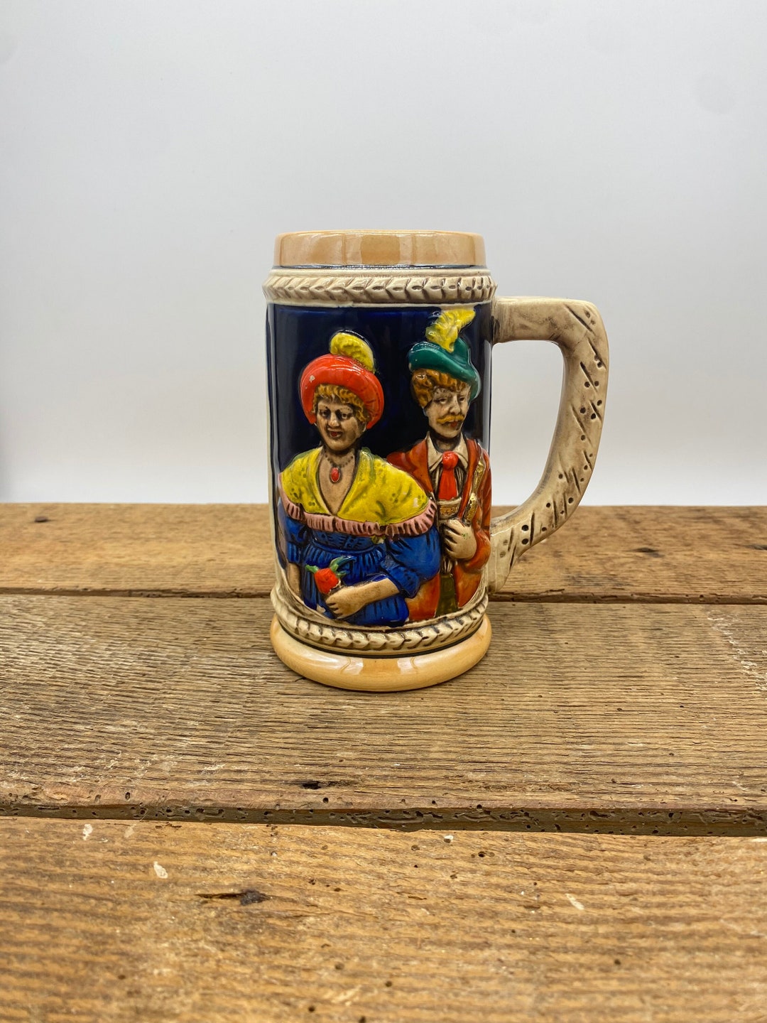 Vintage KMP Arnat Japan Porcelain Stein/ Vintage Barware/ Vintage Beer ...