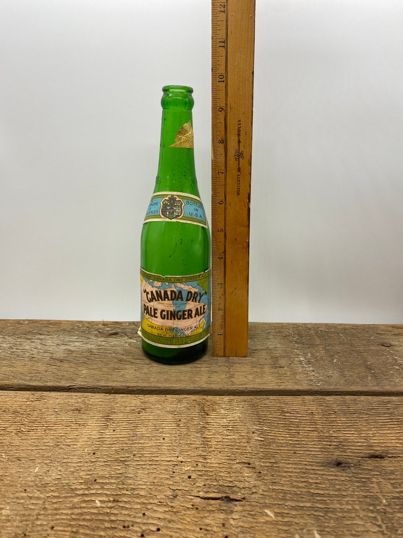Rare Vintage Canada Dry Pale Ginger Ale Glass Bottle - Etsy