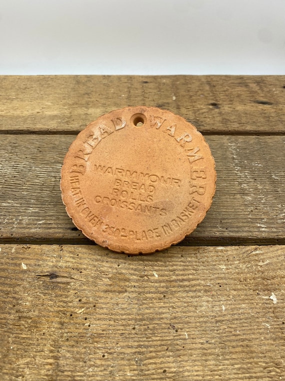 Terracotta Bread Warming Stone / Warm Bread/ Roll Warmer/ - Etsy