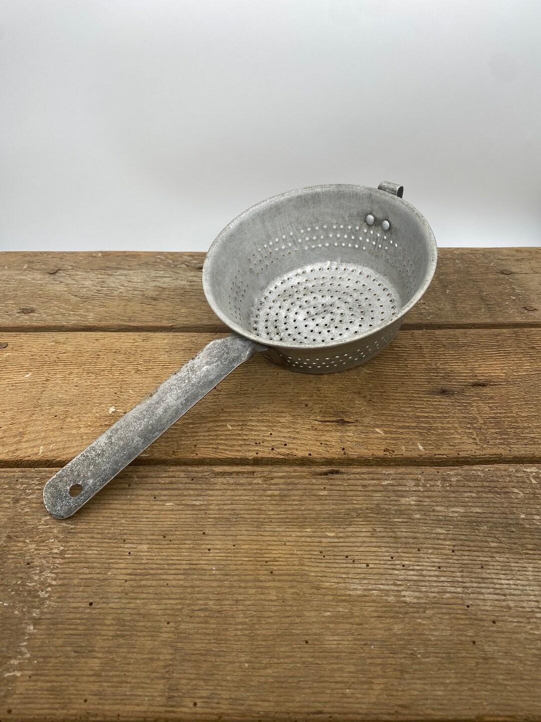 Vintage Aluminum Strainer/colander With Pot Hook and Handle - Etsy
