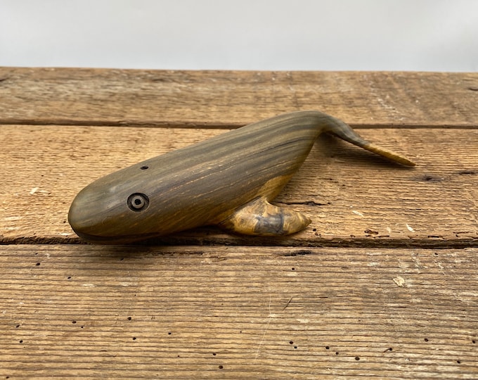 Hand Carved Whale Sculpture-whale Carved From 1 Piece of Wood - Etsy