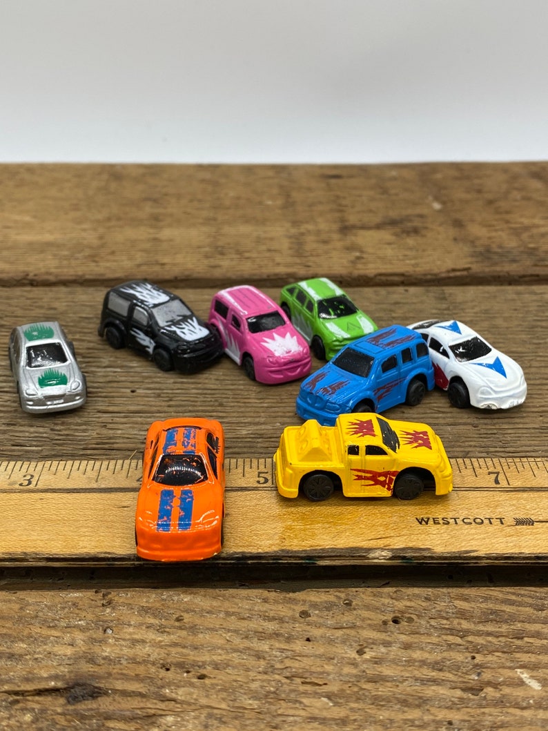 8 Vintage Mini Die Cast Cars - Etsy
