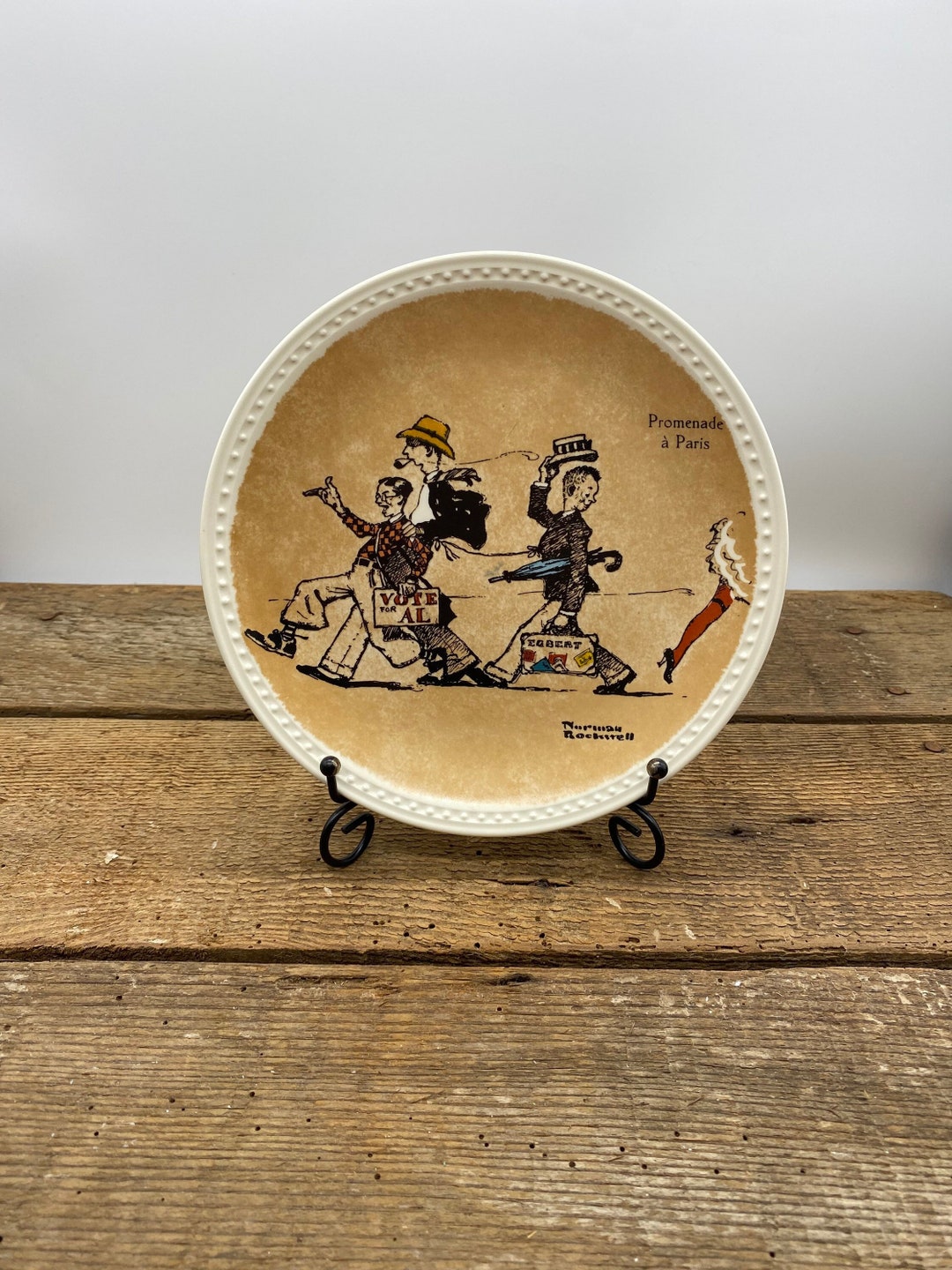 Norman Rockwell Promenade a Paris Rockwell on Tour Collectable Plate - Etsy Norman Rockwell Promenade a Paris Rockwell on Tour Collectable Plate - Etsy