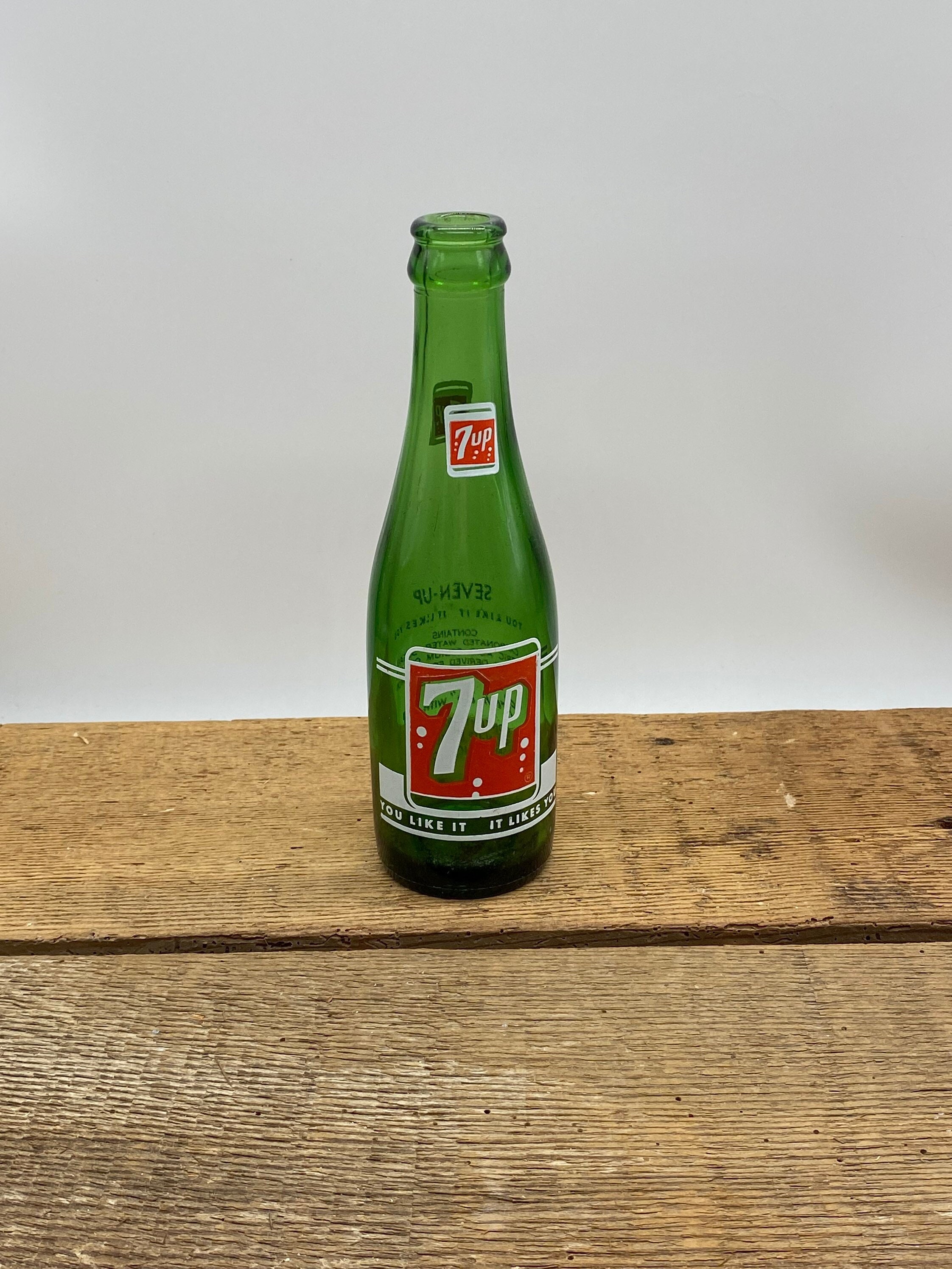 Vintage 7 Ounce 7up Glass Bottle - Etsy