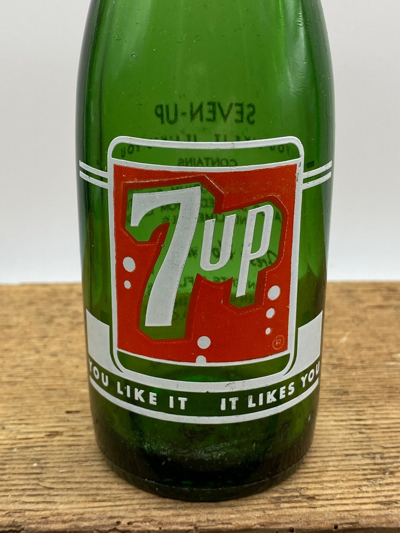 Vintage 7 Ounce 7up Glass Bottle - Etsy