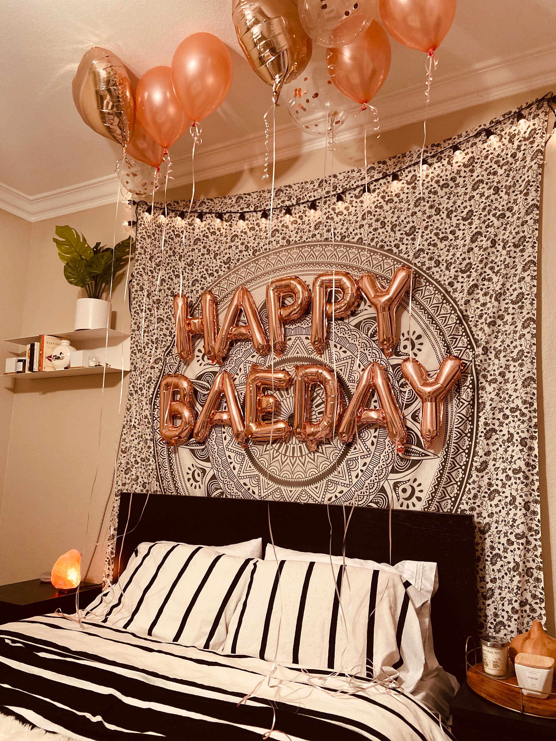Happy Baeday Balloon Kit in Rosegold Anniversary Giant X | Etsy
