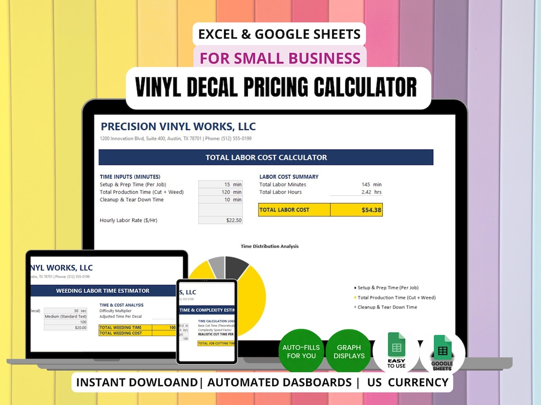 Vinyl Decal Pricing Calculator | Small Business Cost & Profit ...
