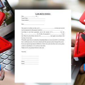 Late Rent Notice Template | Pay or Quit Letter (editable Docx & PDF) - Etsy