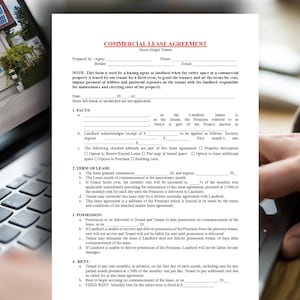 Commercial Lease Agreement Template | Property Lease Contract ...