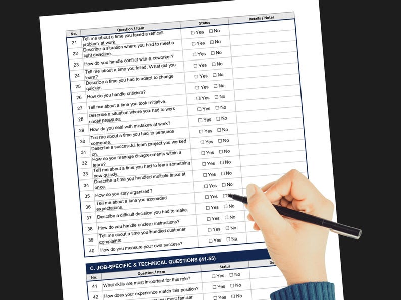 HR Interview Questions Checklist | Recruitment, Performance, Exit (PDF ...