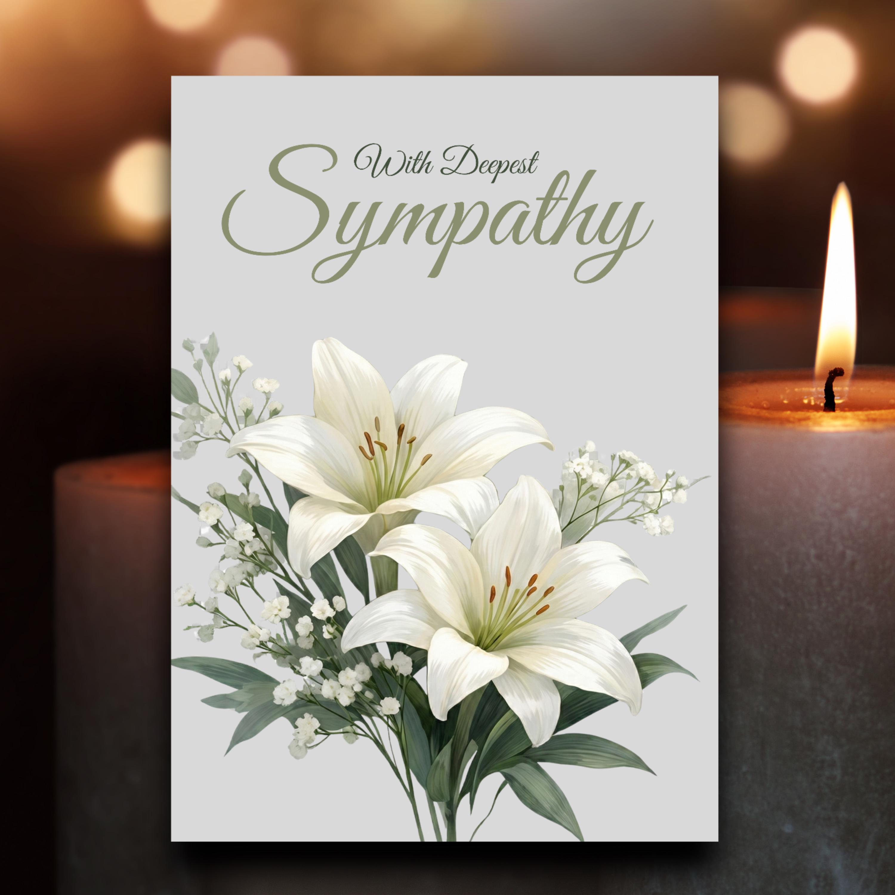 CONDOLENCE CARD Template – Editable in Canva | Sympathy Card, Instant ...