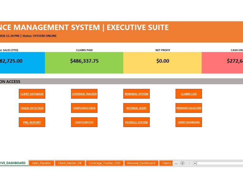 Excel Life Insurance Production Tracker | Agent Sales Spreadsheet ...