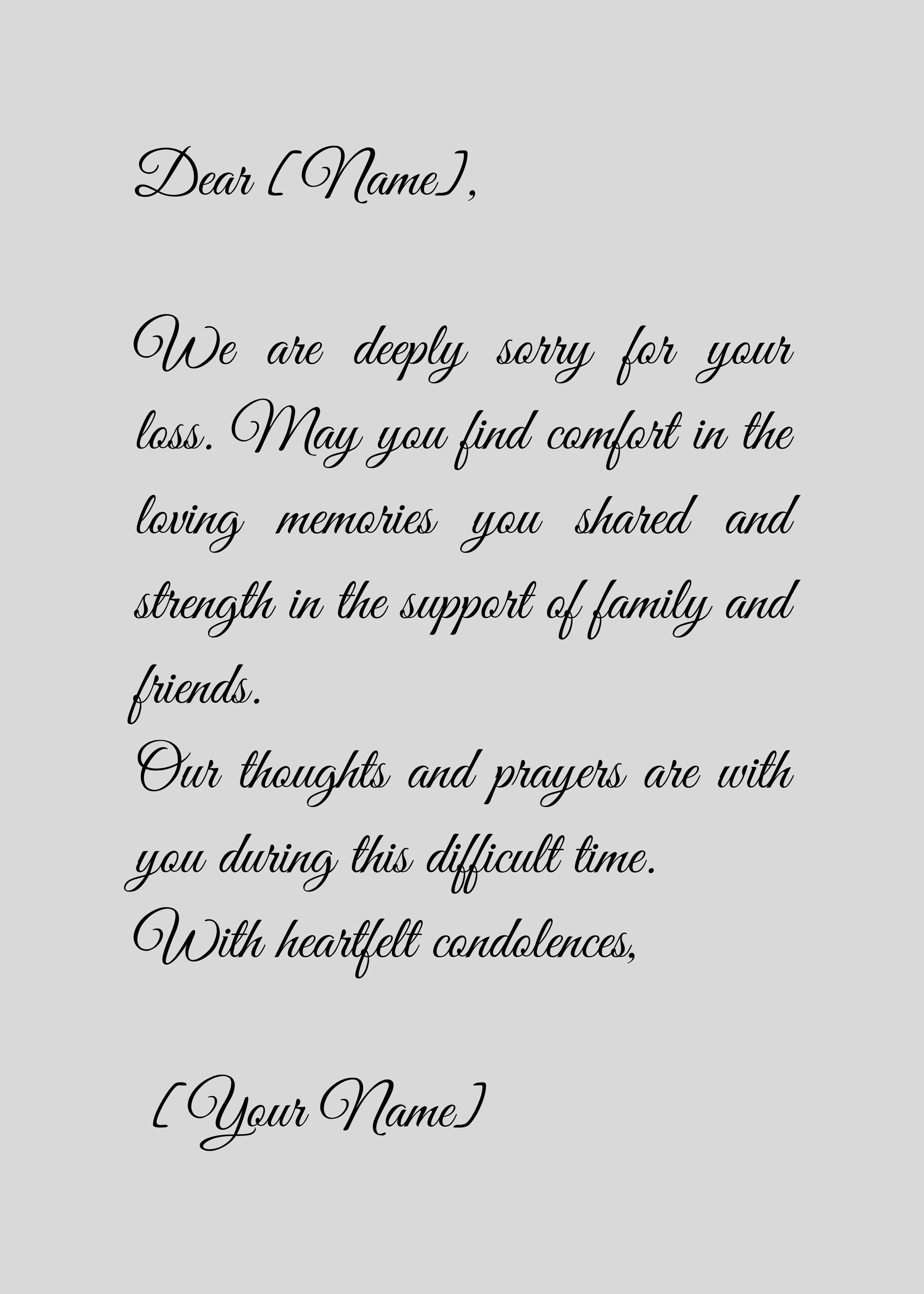 CONDOLENCE CARD Template – Editable in Canva | Sympathy Card, Instant ...