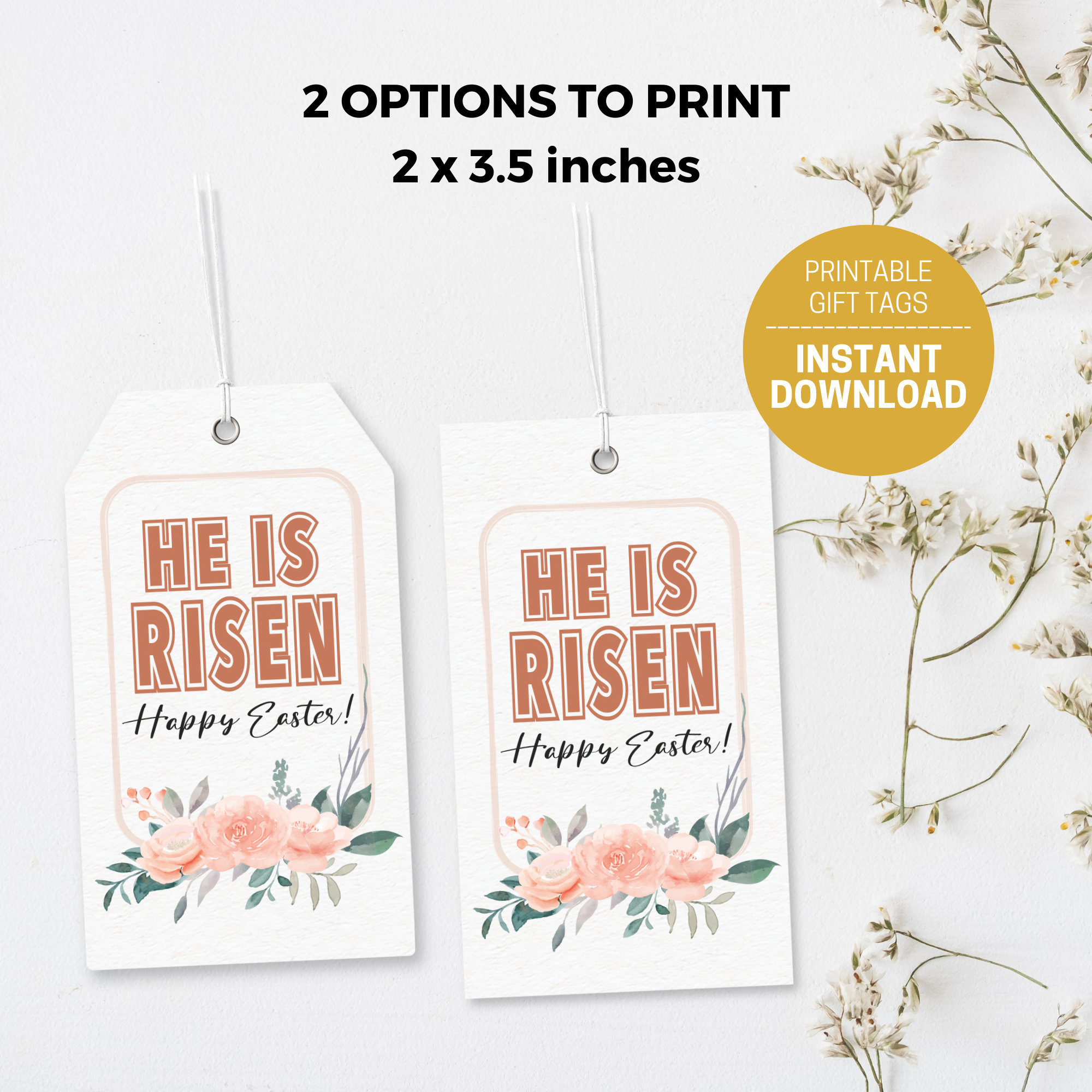 He is Risen Easter Tag, Religious Easter Favor Tag, Happy Easter ...