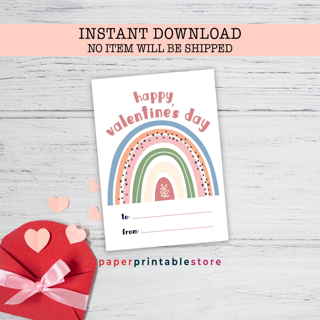 Valentine Treat Bag Tags Printable Cute Classroom Valentine Tags ...