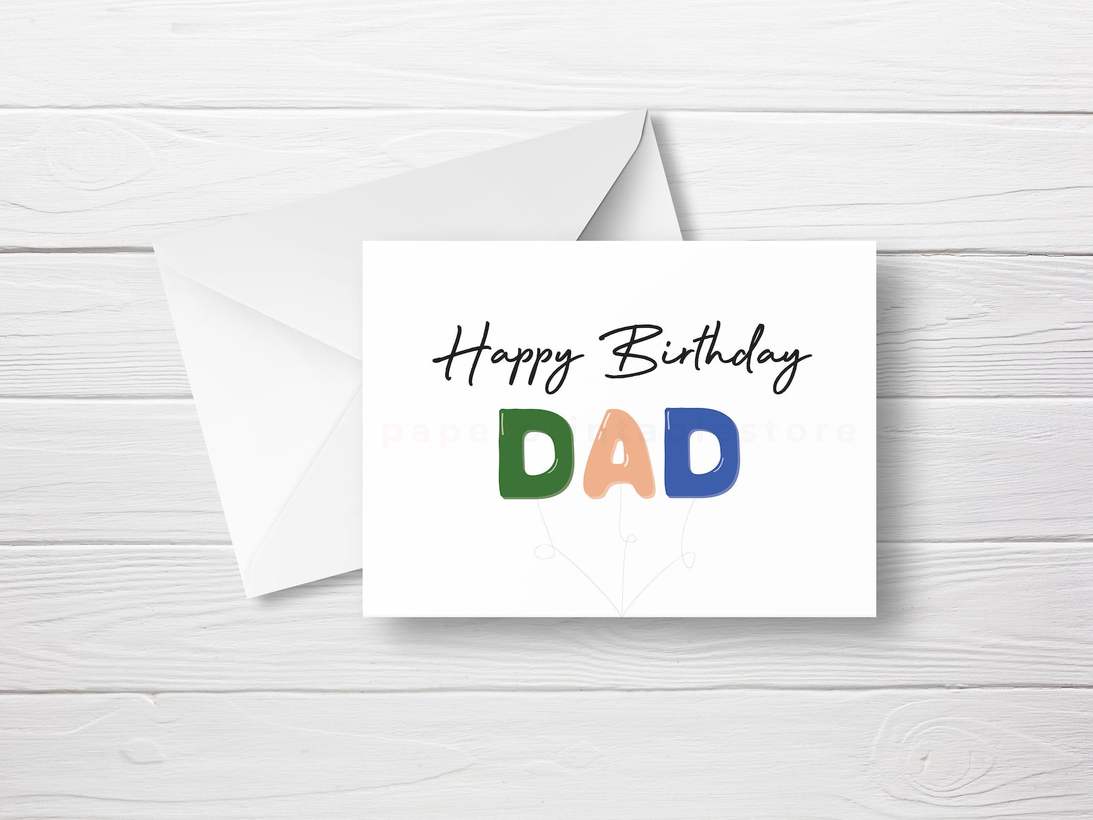 Happy Birthday Dad Card Printable Birthday Card for Dad Digital ...