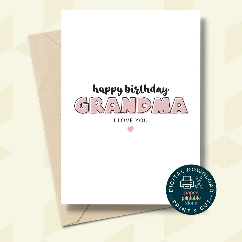 Grandma Birthday Card Etsy