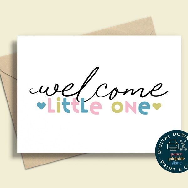 Welcome Little One Printable - Etsy