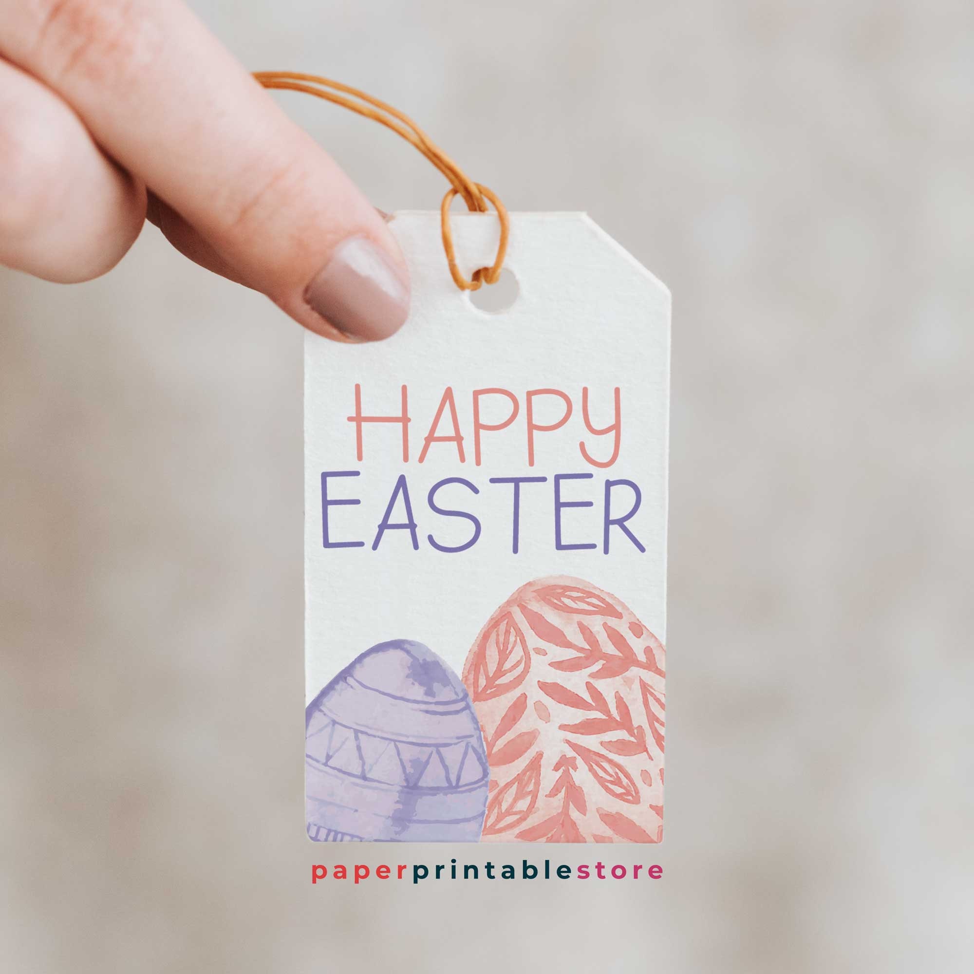 Easter Gift Tags, Printable Happy Easter Favor Tags, Easter Gift Tags ...