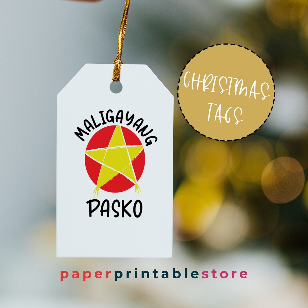 Maligayang Pasko, Paskong Pinoy Gift Tag, Pinoy Christmas, Paskong ...