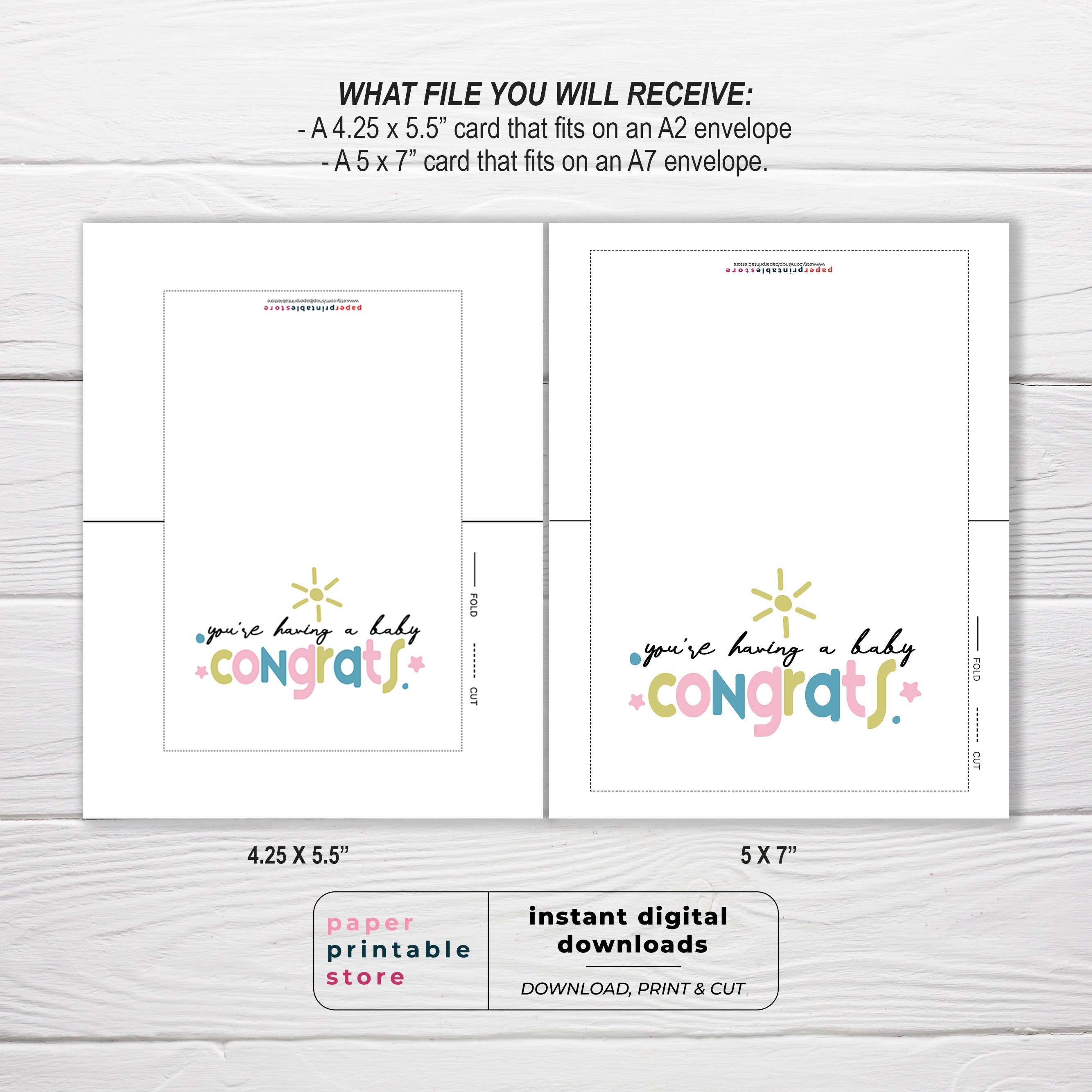 You're Having A Baby Printable Card, Baby Shower Greeting Card, New ...